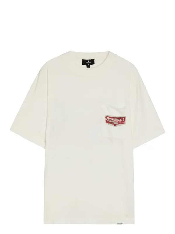 REPRESENT Nothing Faster Printed Cotton T-shirt - White