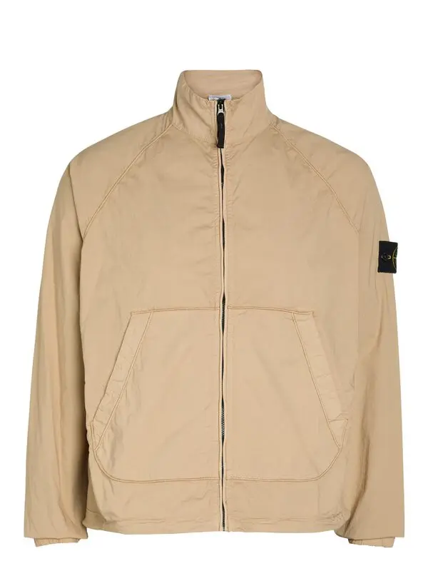 Stone Island Logo Stretch-cotton Jacket - Sand