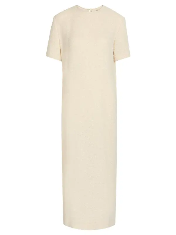 Khaite Webber Bouclé Midi Dress - Natural