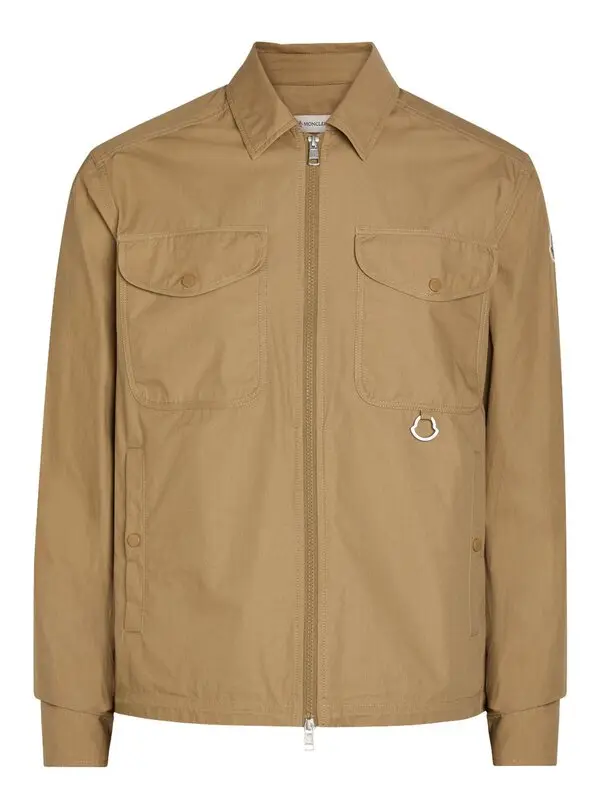 Moncler Cotton-poplin Overshirt - Tan