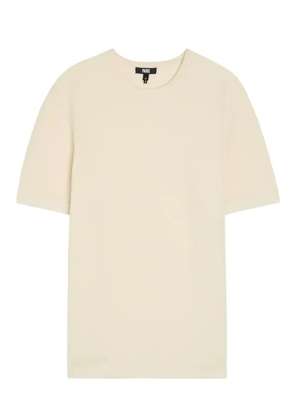 Paige Brimmer Waffle T-shirt - Ecru
