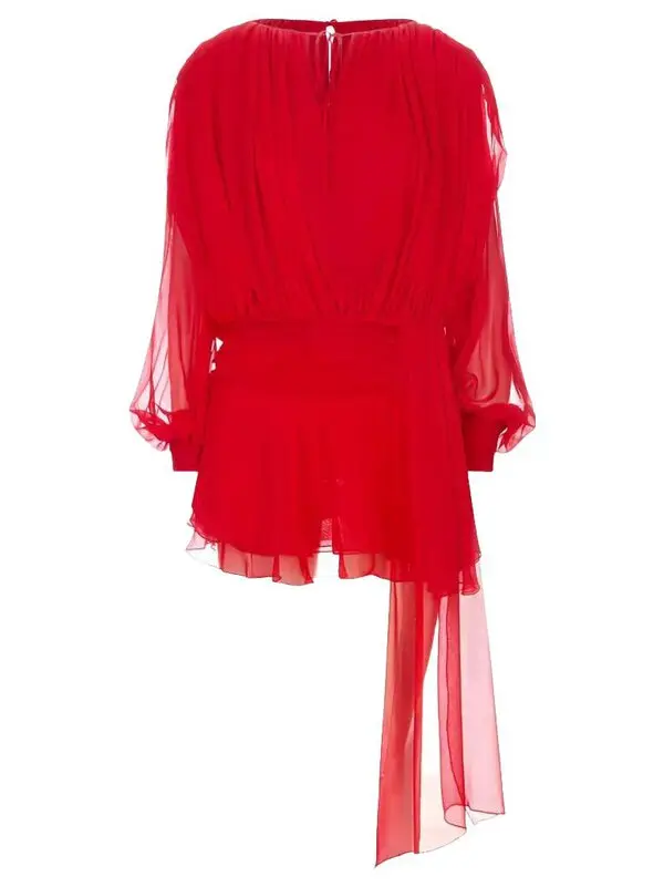 Giuseppe Di Morabito Draped Asymmetric-hem Mini Dress - Red