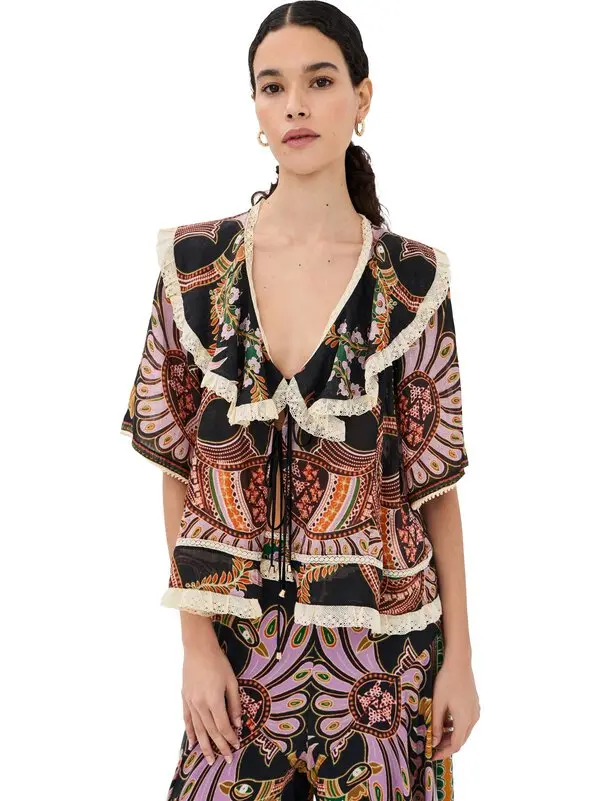Lug Von Siga Matilda Top - Black Multicolor