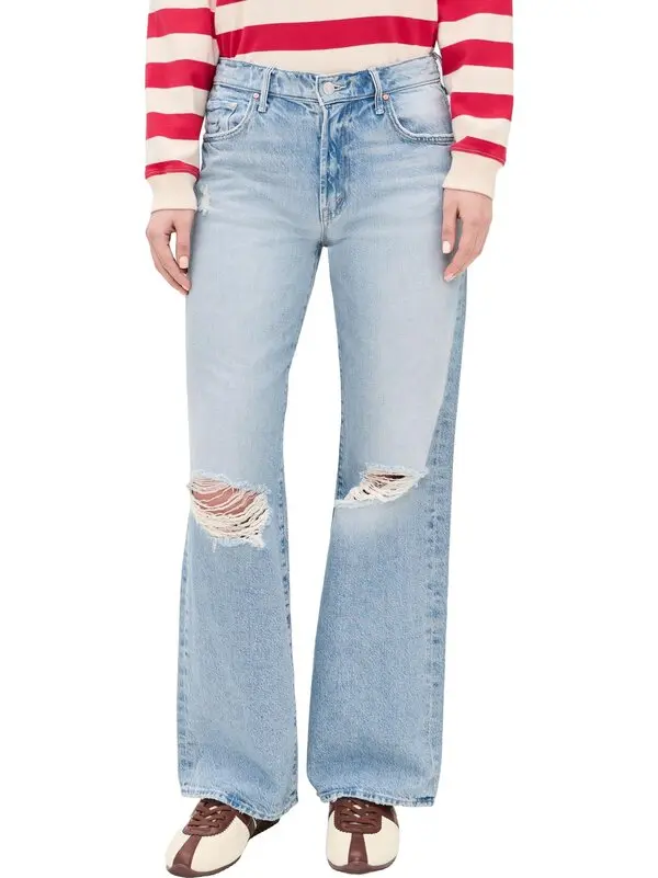 MOTHER The Mid-rise Maven Sneak Jeans - Reelin It In