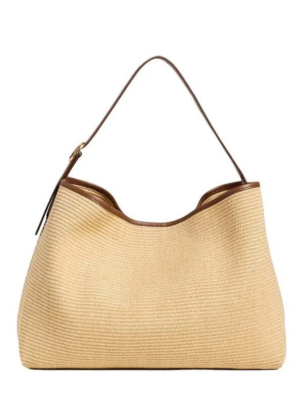 Vince Raffia Vivian Hobo Bag - Natural