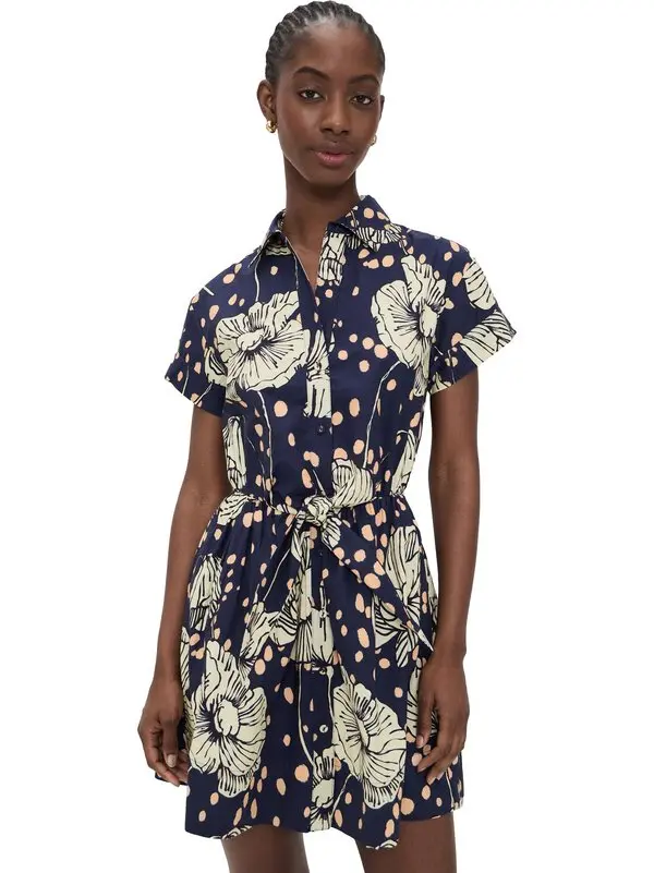 Cara Cara Asbury Mini Dress - Dotted Flora Navy