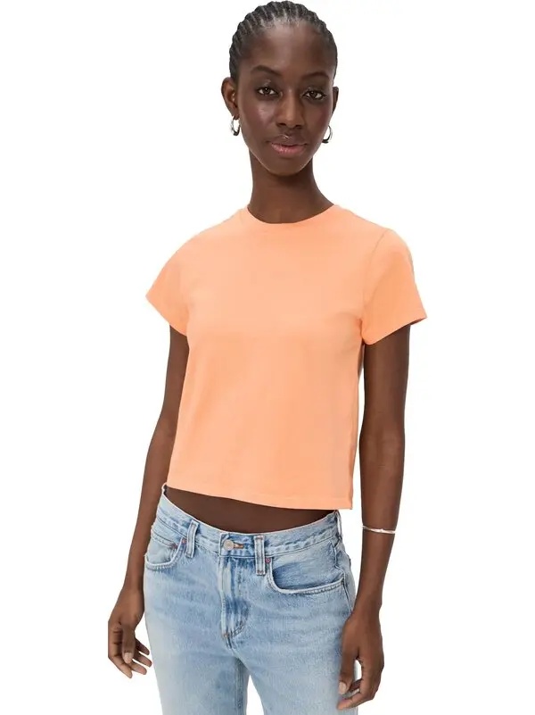 Renggli Cropped Stretch Cotton Tee - Melon