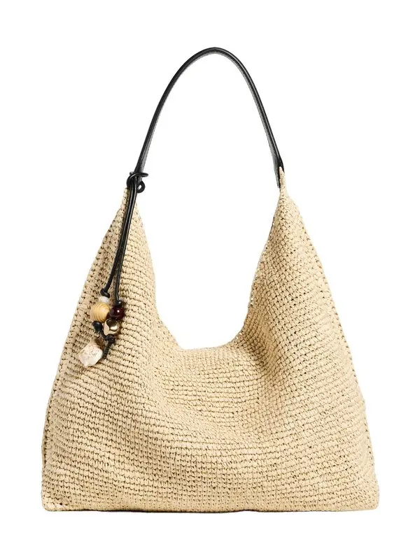 Madewell The Mylie Raffia Shoulder Bag - Natural Multi