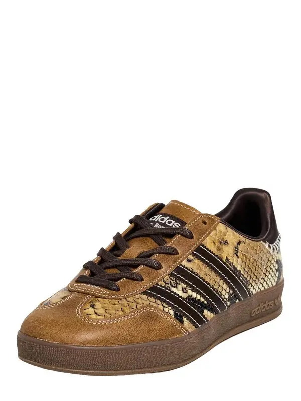 WALES BONNER X ADIDAS Gazelle Snakeskin Sneakers - Dust Rust/white/burgundy