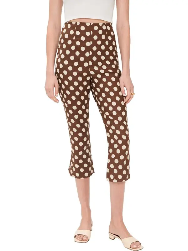 Faithfull The Brand Valeria Capri Pants - Cioccolato Dot