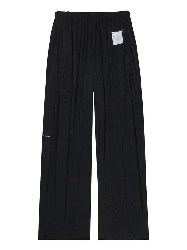 Satisfy Space-o Perforated Stretch-nylon Trousers - Black