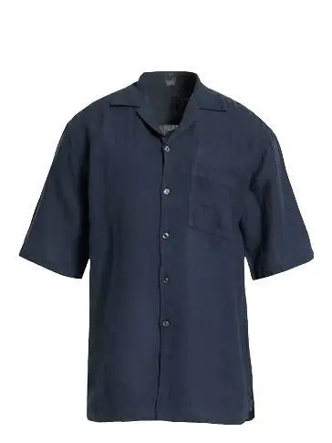 120% Lino Shirt Size Linen - Navy