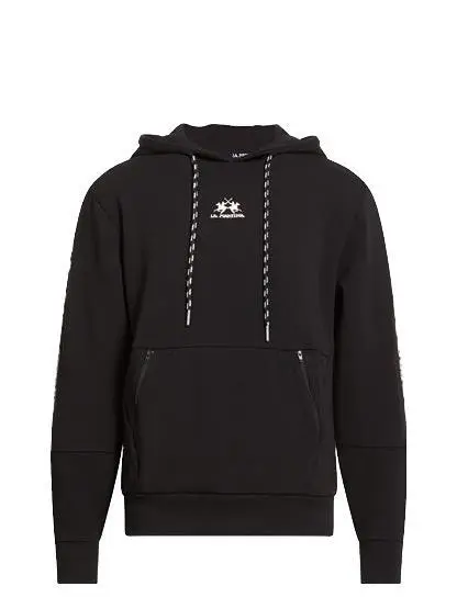 LA MARTINA Hooded Sweatshirt With Zipped Pockets - Black