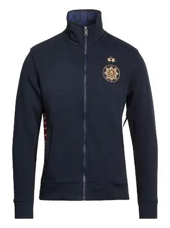 LA MARTINA Cotton Polyester Embroidered Zip-up Sweatshirt - Navy