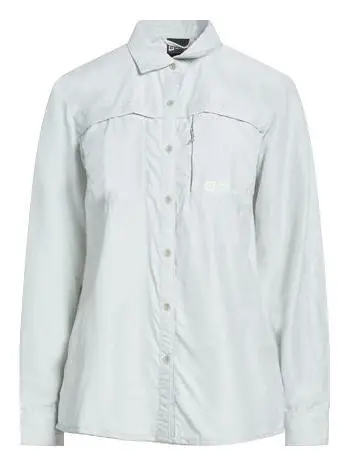 JACK WOLFSKIN Button-down Shirt In Polyamide, Lyocell, And Viscose - Light Grey