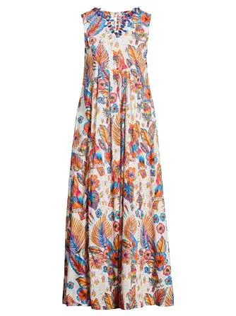 CONNOR & BLAKE Hawaiian-print Maxi Dress - Orange