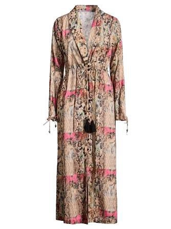 CONNOR & BLAKE Long Sleeve Maxi Dress - Camel