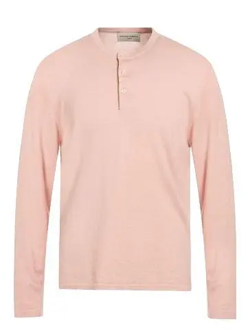 Officine Générale Knitted Buttoned Sweater - Salmon Pink
