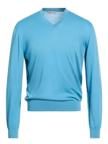 Herno Virgin Wool V-neck Sweater - Blue