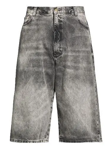 BOILER ROOM Cotton Denim Bermuda Shorts - Black