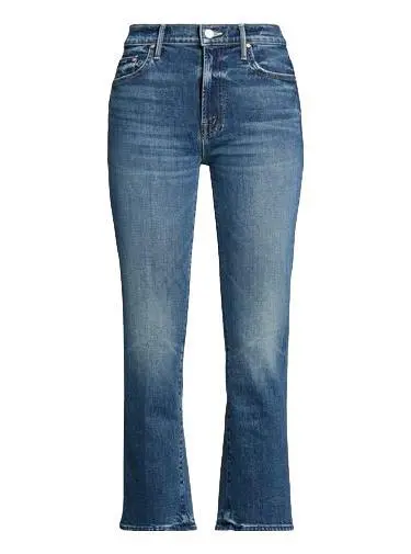 MOTHER Boot-cut Jeans In Faded Denim - Blue