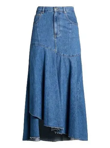 Maje Flared Denim Skirt - Blue