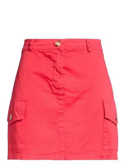 VICOLO Mini Flared Cotton Skirt - Red