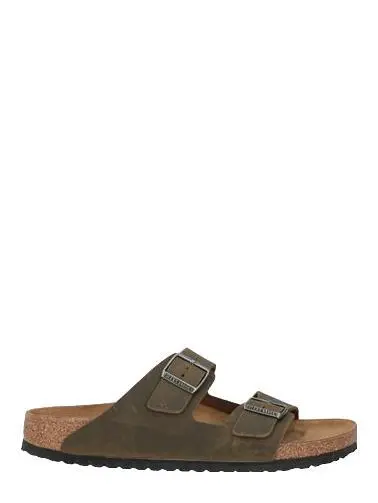 BIRKENSTOCK Khaki Leather Sandals - Beige