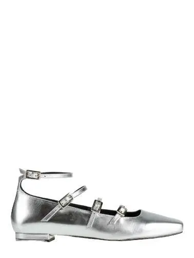 ALOHAS Leather Ballet Flats - Silver