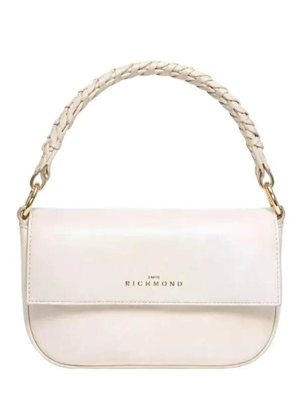 John Richmond Mini Braided-handle Shoulder Bag - White