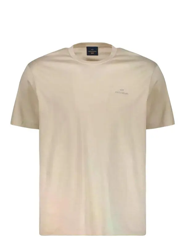 Paul & Shark Logo-print Crew-neck T-shirt - Neutrals