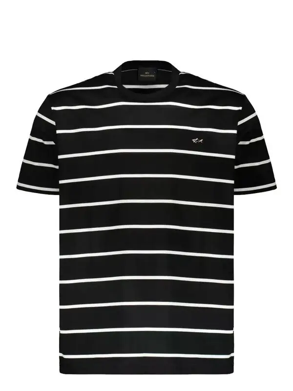 Paul & Shark Striped Cotton T-shirt - Black