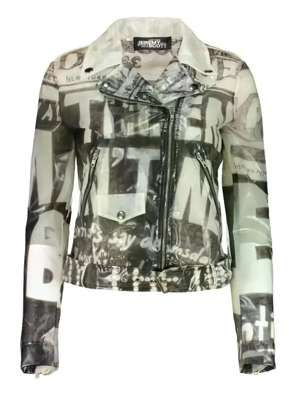 Jeremy Scott Graphic-print Transparent Jacket - White