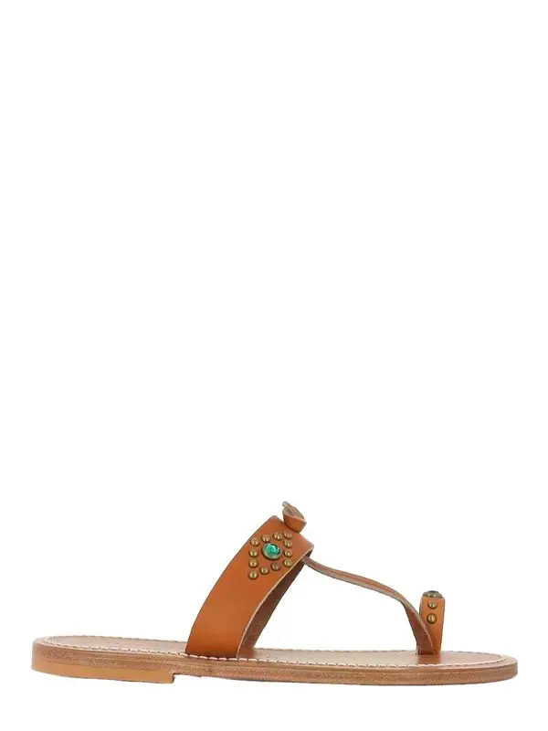 K.JACQUES Embellished Toe-strap Sandals - Brown
