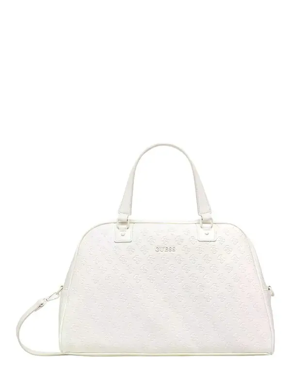 Guess Logo-embossed Holdall Bag - Neutrals