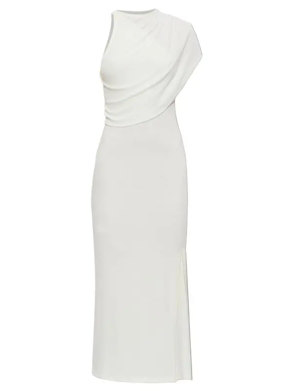 COURREGES Dress With Embroidered Logo - White