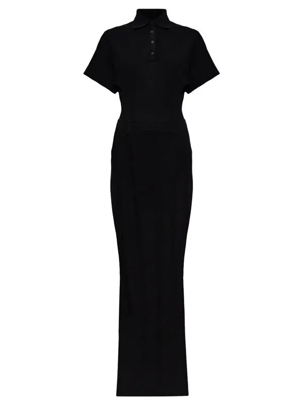 Alaïa Wool Maxi Dress - Black