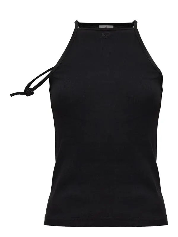 COURREGES Sleeveless Top - Black