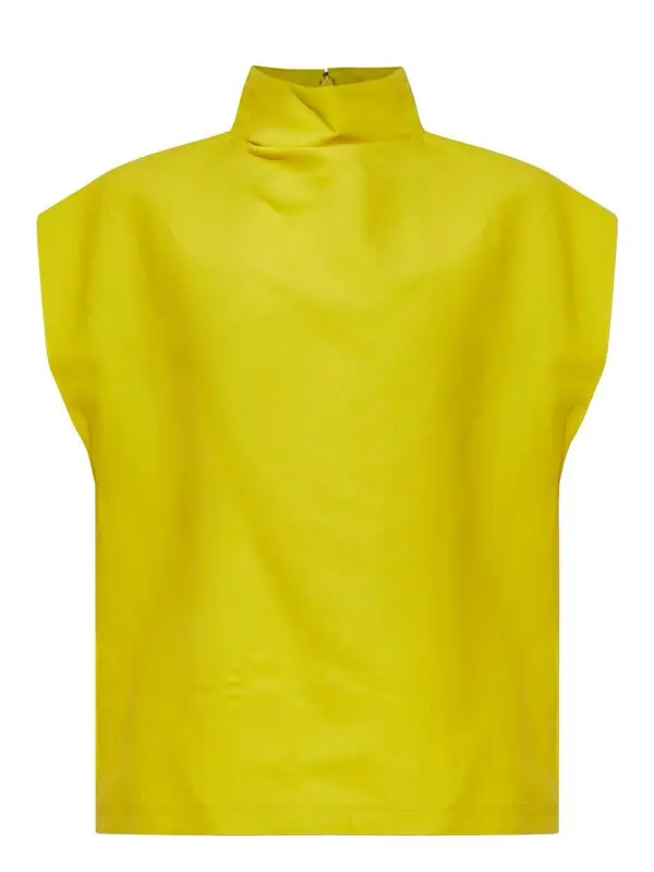 Alaïa Sleeveless Geometric Top - Yellow