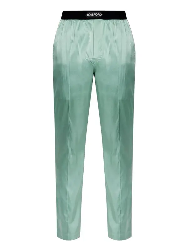 TOM FORD Silk Lingerie Trousers - Green