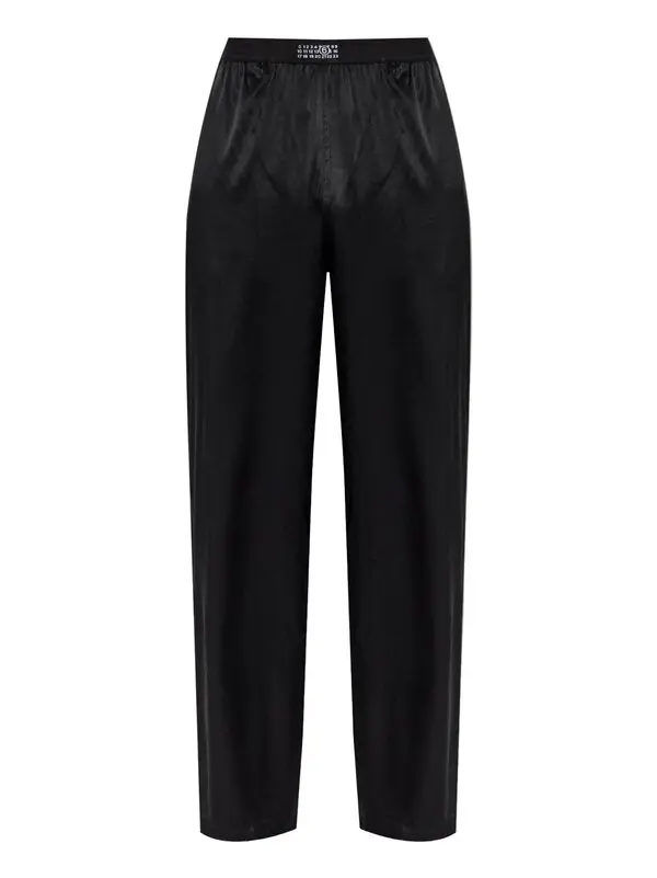 MAISON MARGIELA Silk Lingerie Trousers - Black