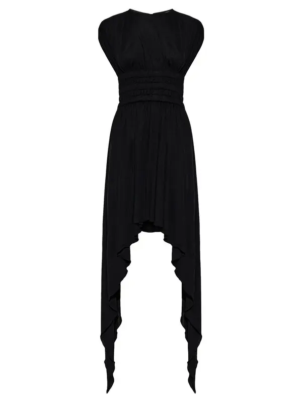 Alaïa Asymmetrical Cut Dress - Black