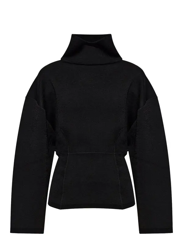 Alaïa Turtleneck With Stitch Detailing - Black