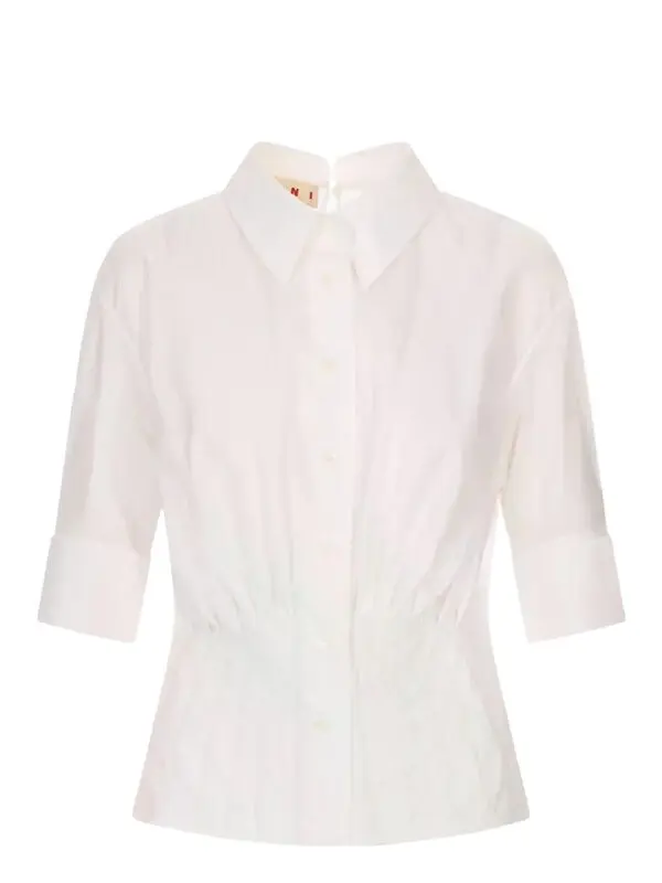 Marni Pleated Short-sleeve Shirt - White