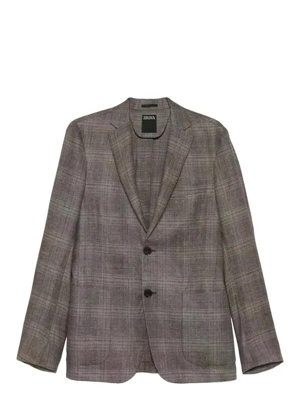 Zegna Single-breasted Blazer - Brown