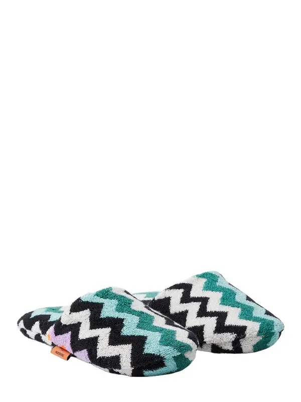 Missoni Zigzag Cotton Terry Slippers - Multicoloured