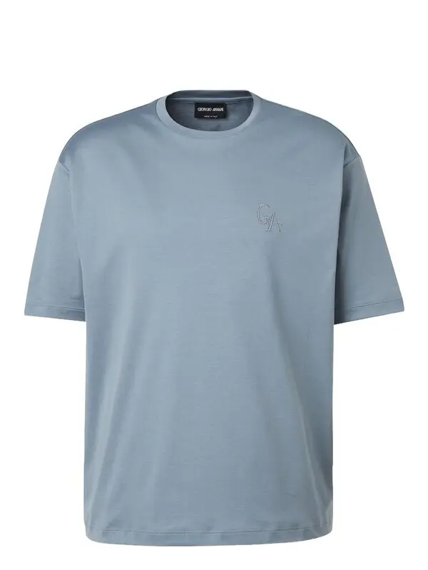 Giorgio Armani Cotton Jersey T-shirt - Blue