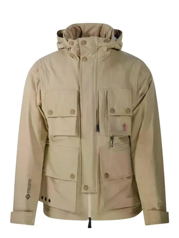 Moncler Lione Hooded Coat - Neutrals