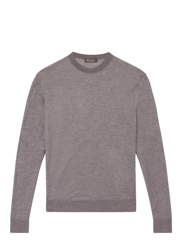Loro Piana Cashmere And Silk-blend Sweater - Gray
