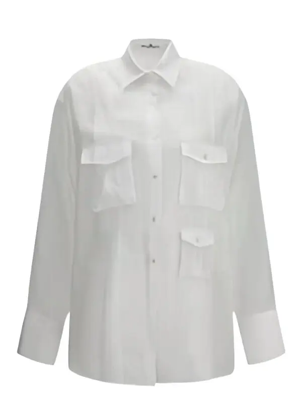 Ermanno Scervino Multi-pocket Pleated-detail Shirt - White